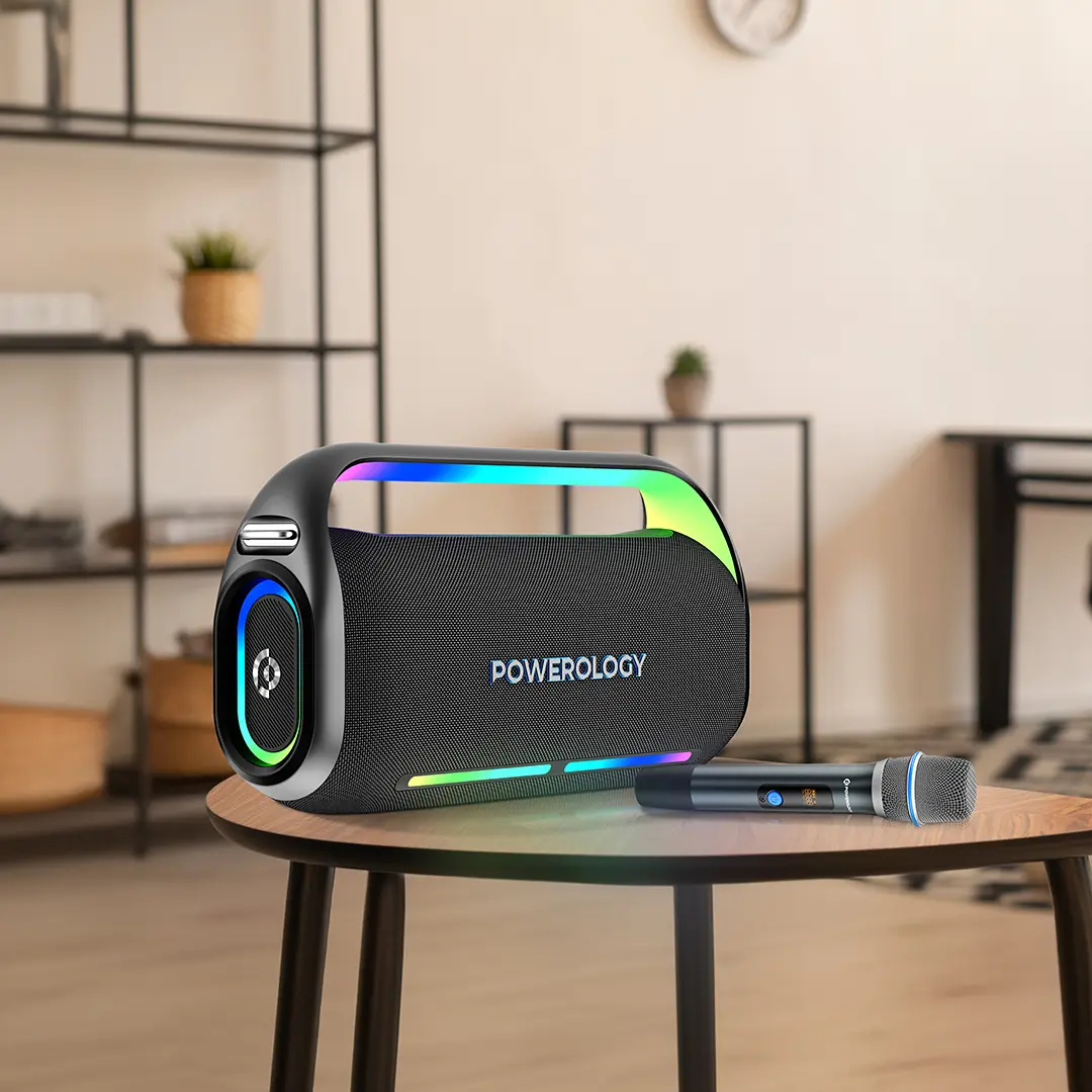 Powerology Deep Bass Party Speaker - Black